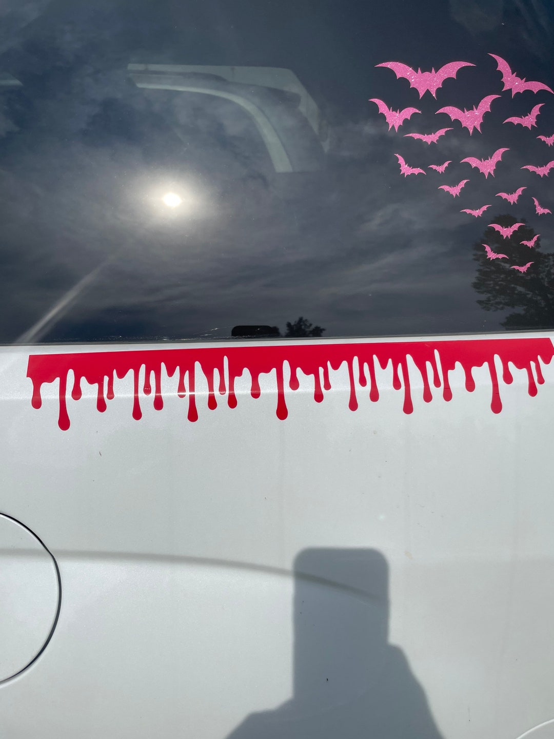 Dripping Blood Vinyl Decal 11" X 2.7" Halloween Horror Slime Goo Car ...