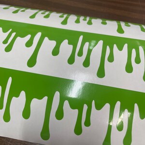 22" X 2.7" Dripping Green Slime Vinyl Decal (1 Strip) Halloween Window ...