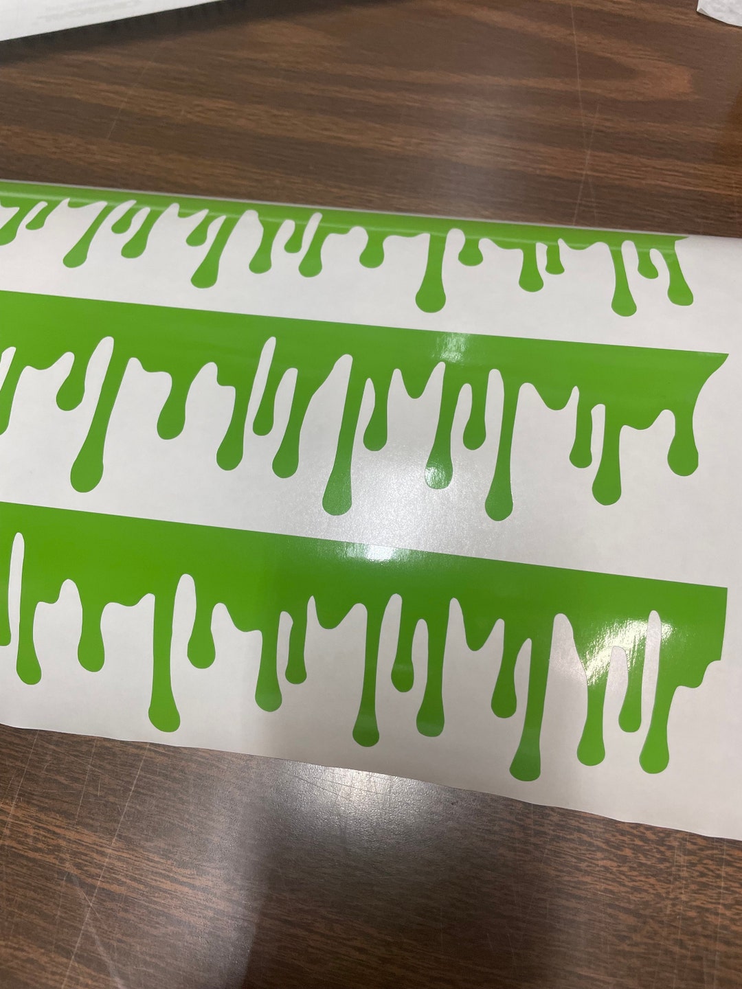 22 X 2.7 Dripping Green Slime Vinyl Decal - Etsy
