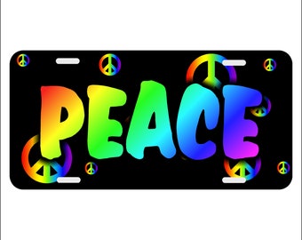 Peace Sign License Plate - Etsy