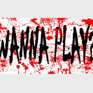 Blood Spatter Halloween Horror Wanna Play Personalized License Plate ...