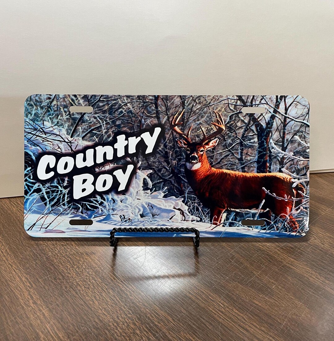 Deer Buck License Plate Auto Car Tag Personalized Hunting Camouflage ...