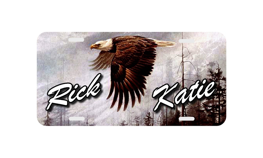 Eagle Flying License Plate Auto Car Tag Personalized Custom - Etsy