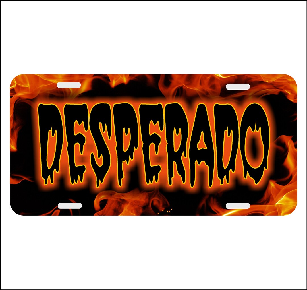 Flames Personalized License Plate Orange Fire Black Auto Car Tag ...