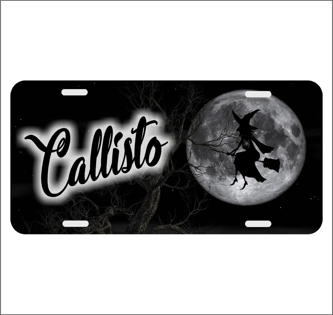 Moon Witch Personalized License Plate: Monogrammed Car Tag - Etsy