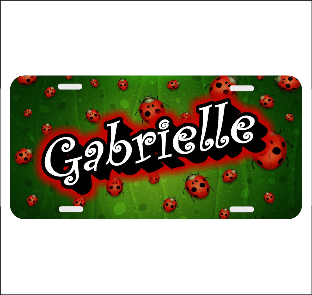 Ladybug License Plate Personalized Monogrammed Auto Car Tag Custom ...