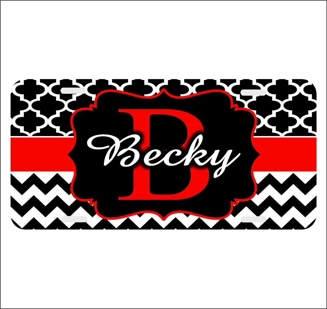 Chevron License Plate Personalized Monogrammed License Plate Auto Car ...