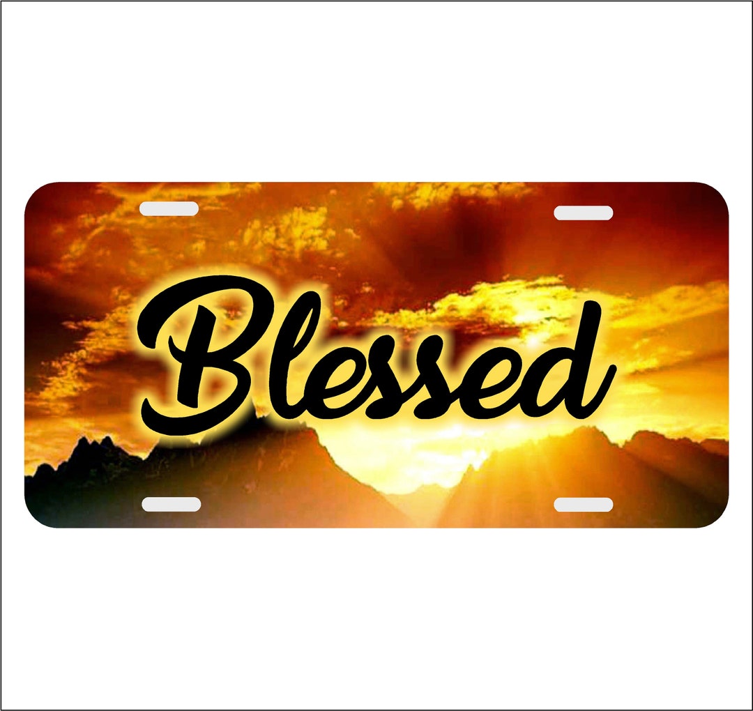 Sunrise Personalized License Plate Blessed Custom Auto Car Tag ...