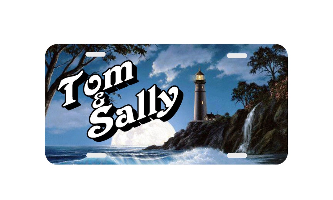 Personalized License Plate Lighthouse Monogrammed License - Etsy