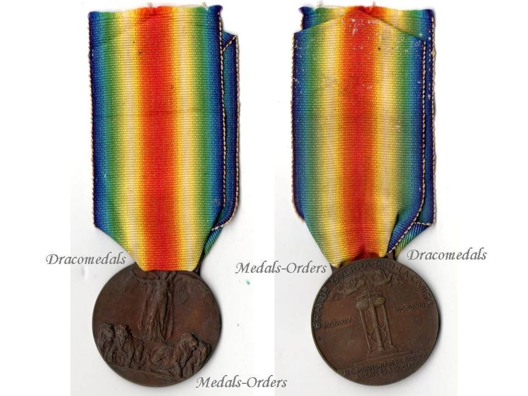 Italy WW1 Medal Victory Interallied 1914 1918 Decoration Service ...