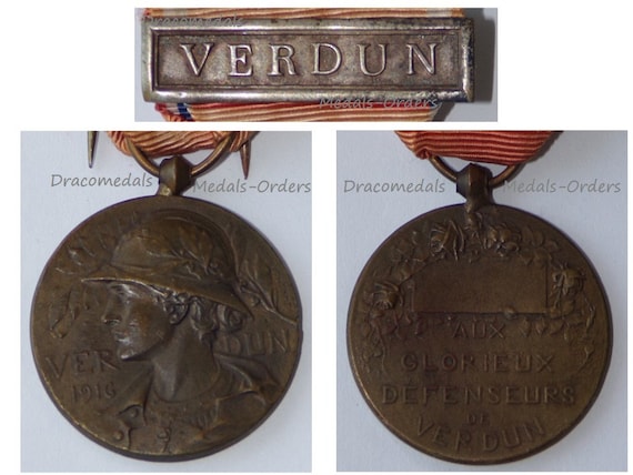 Necklaces Verdun 1914 badge or Medal Pink Coloured Stone beads on ...