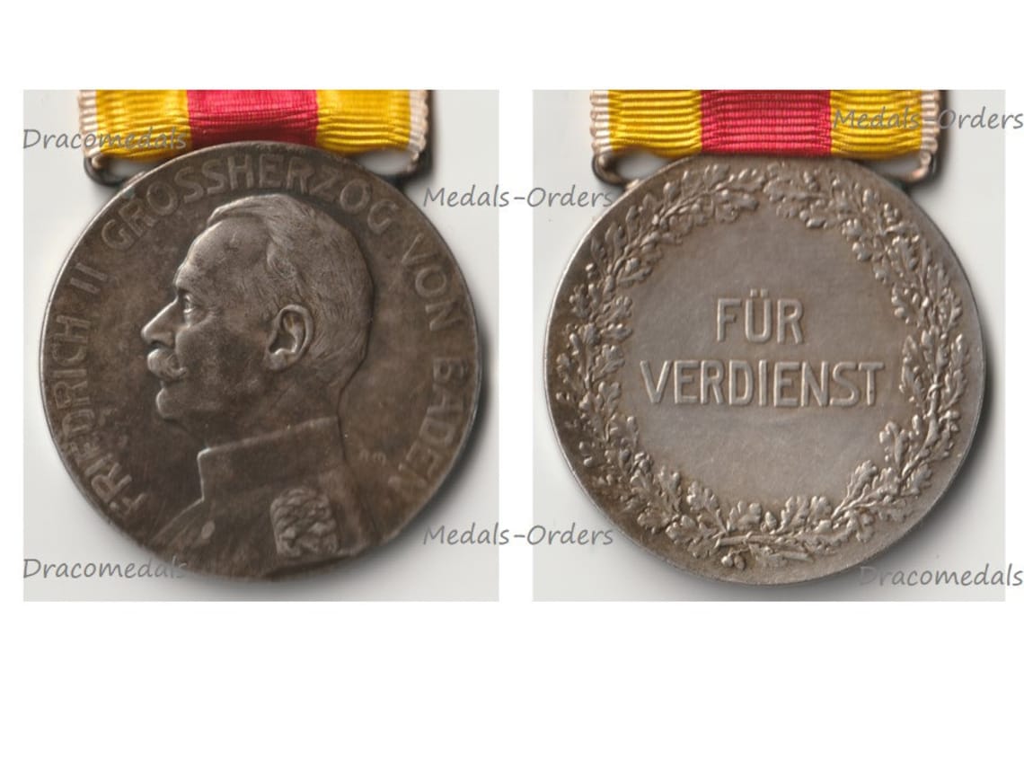 Germany Baden WW1 Friedrich Silver Medal Meritorious Service Decoration ...