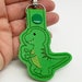 Tyrannosaurus Rex Dinosaur Keychain, T-rex Key Fob, Green Dinosaur ...