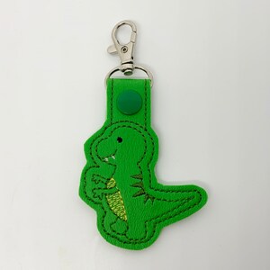 Tyrannosaurus Rex Dinosaur Keychain, T-rex Key Fob, Green Dinosaur ...
