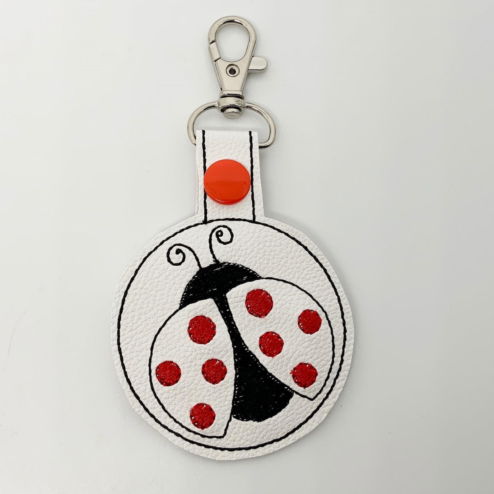 Ladybug Keychain Red Black Ladybug Key FOB Zipper Pull - Etsy