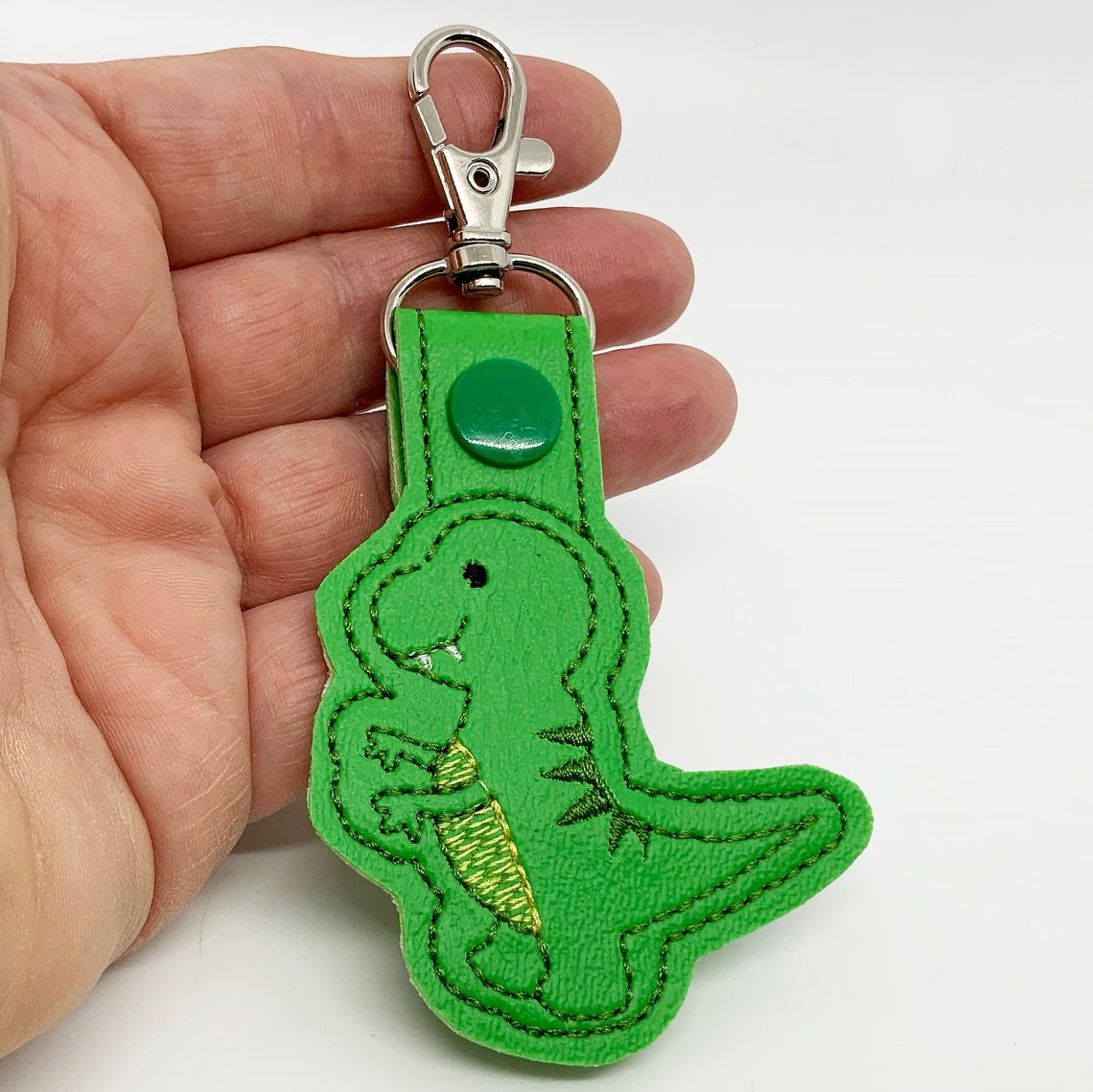 Tyrannosaurus Rex Dinosaur Keychain T-rex Key Fob Green - Etsy