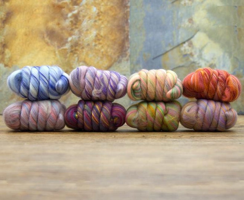 New Blended Merino / Bamboo Wool Roving Assortment Kit 200g - Etsy