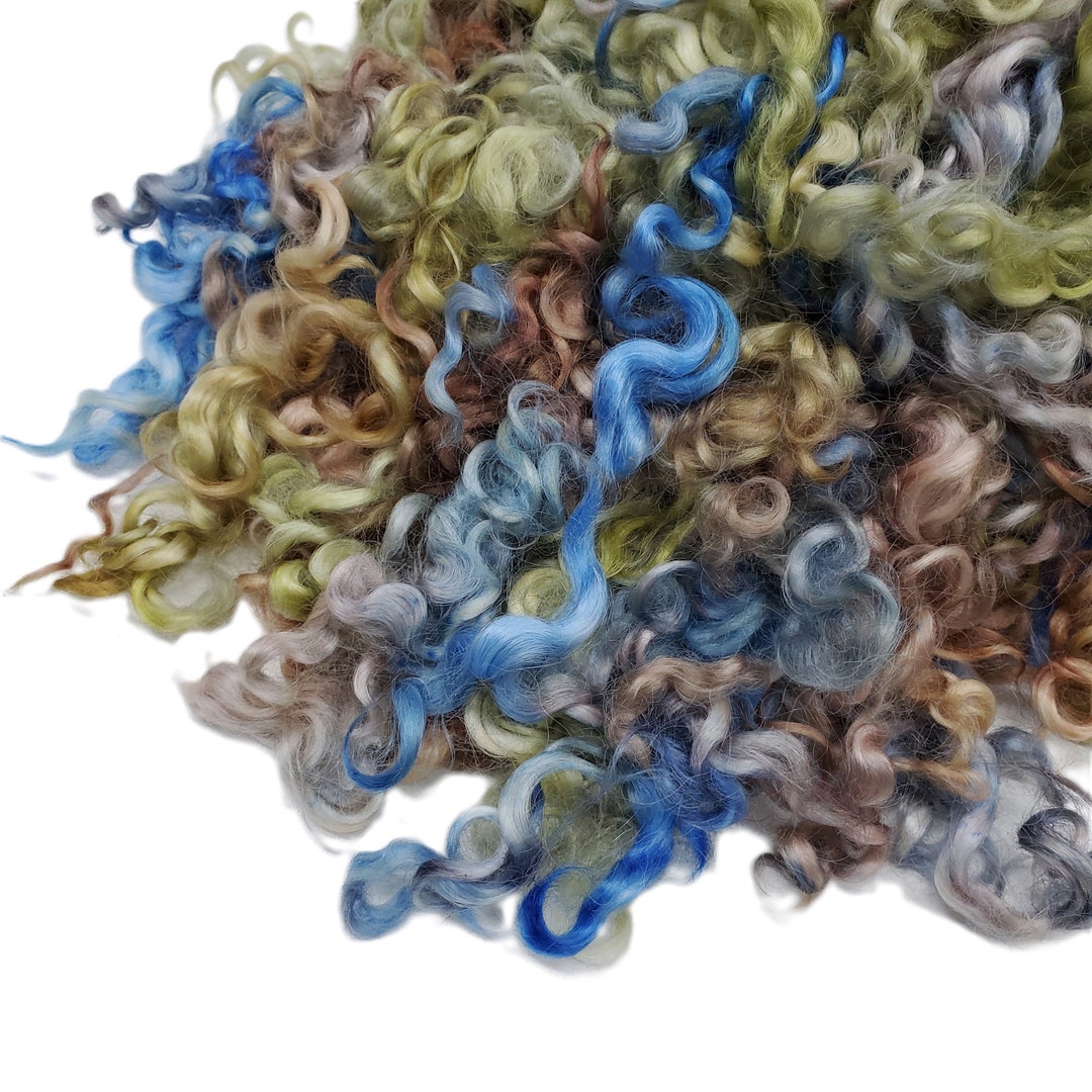 1 Oz Premium Cotswold Wool Locks , Color: Olive / Blue, Mix, ADF-14 - Etsy