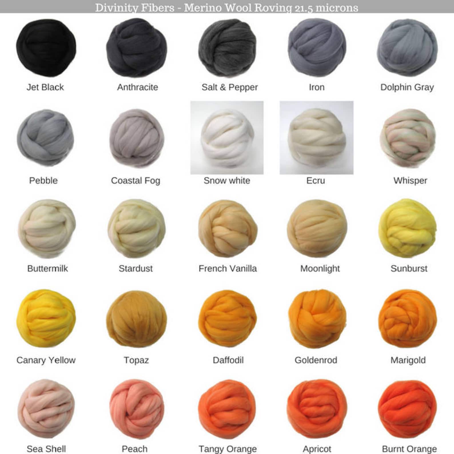 SALE Superfine Merino 64s Wool Roving Color: Pearl Very - Etsy