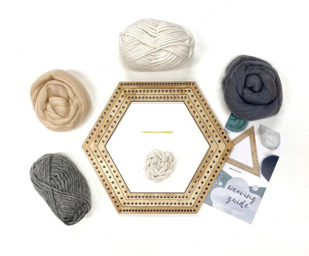 Creative Weaving Kit for Beginners / Woven Wall Hanging Hexagon Kit ...