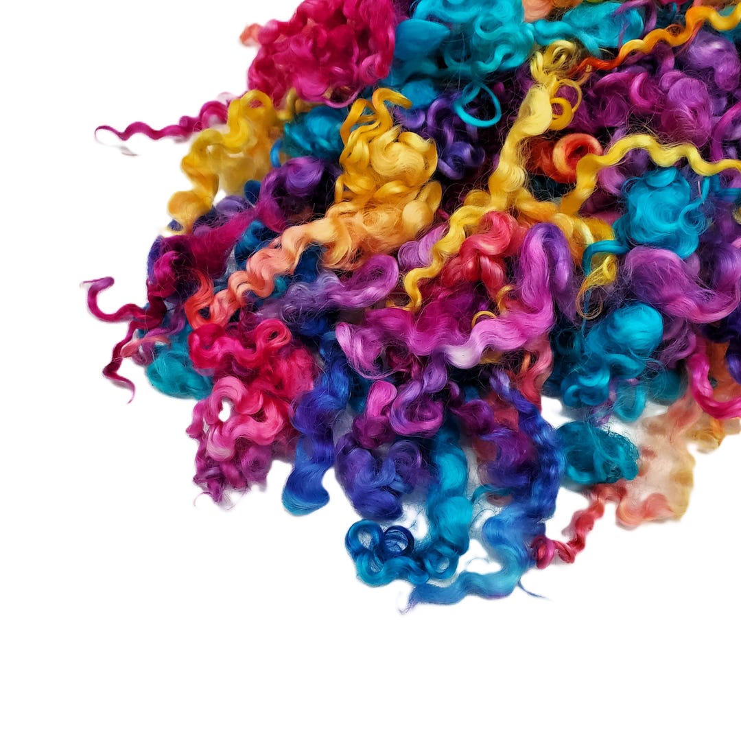 1oz ,premium Leicester Wool Locks, for Tailspinning , Doll Hair and ...