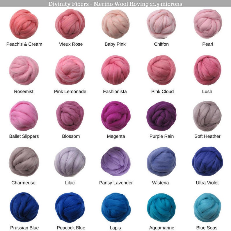 SALE! 21.5mic Merino Wool Roving , Color: Winter Wonderland - Etsy