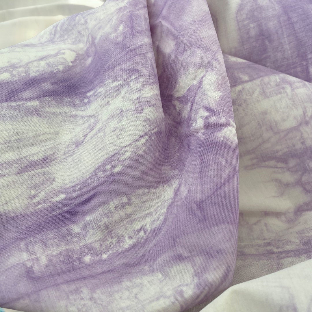 70s Vintage Mod Swedish Groovy Fabric With a Purple Batik Pattern ...