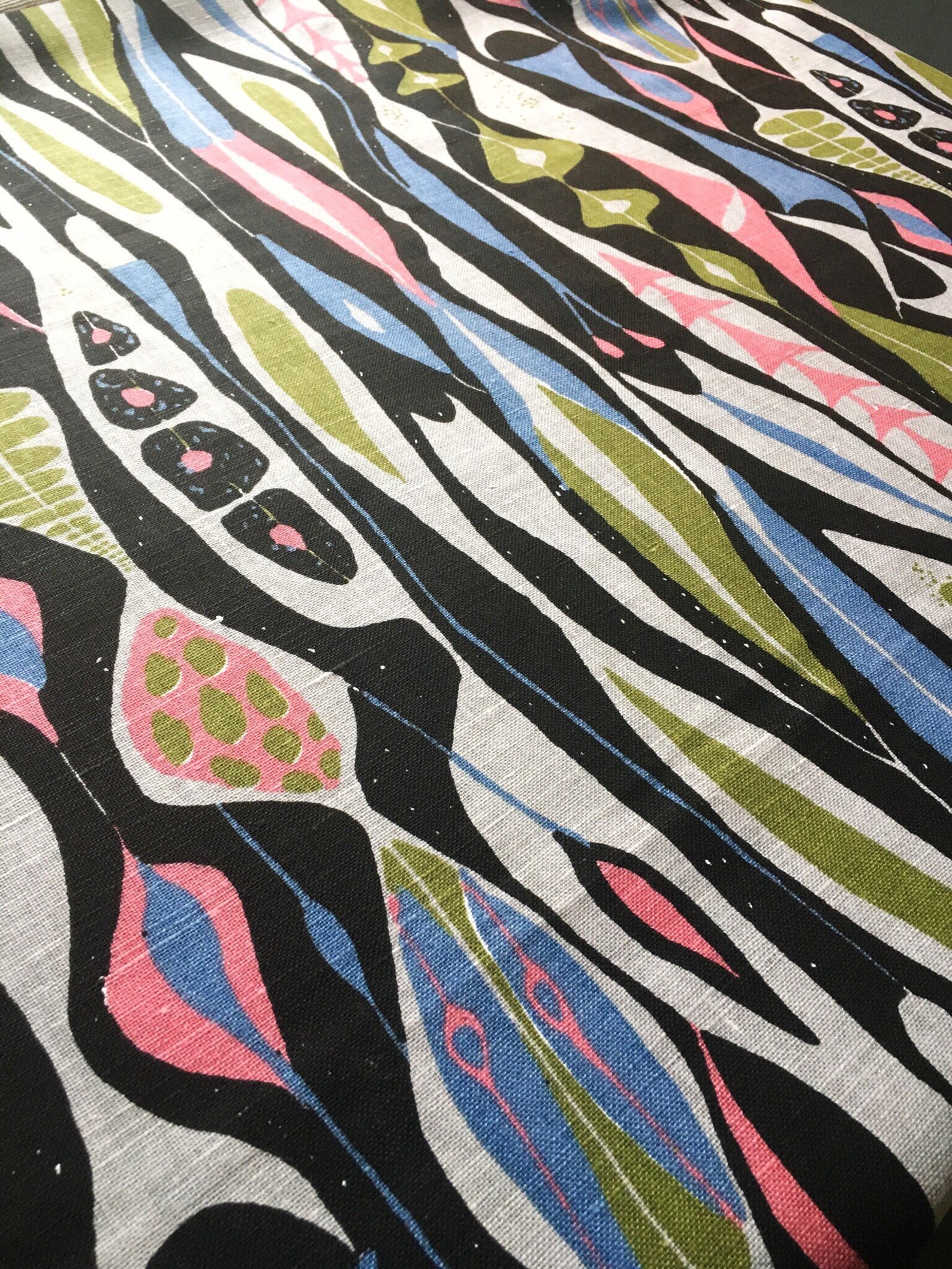 Scandinavian Vintage Fabric Swedish Fabric Abstract Design. - Etsy