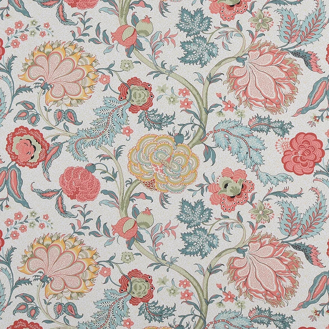 Lovely Scandinavian Design Fabric Multi Color Floral Pattern Curtains ...