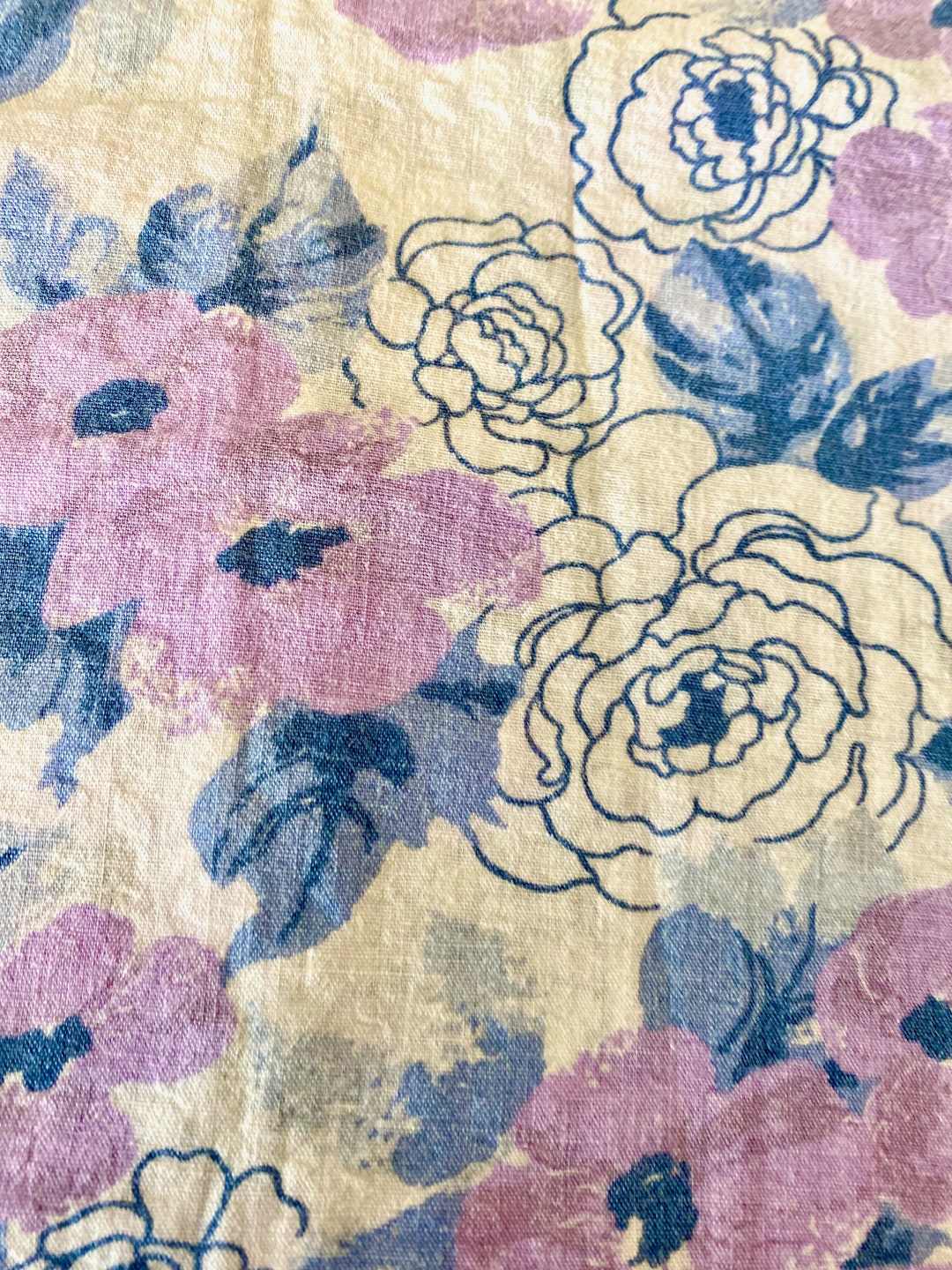 Lovely Vintage Fabric Mod Retro Fabric Floral Print Swedish Textile ...