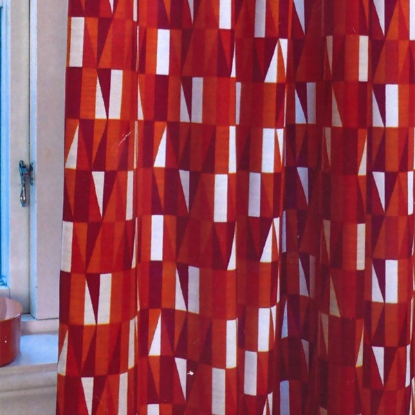 1950s Red Fabric - Etsy