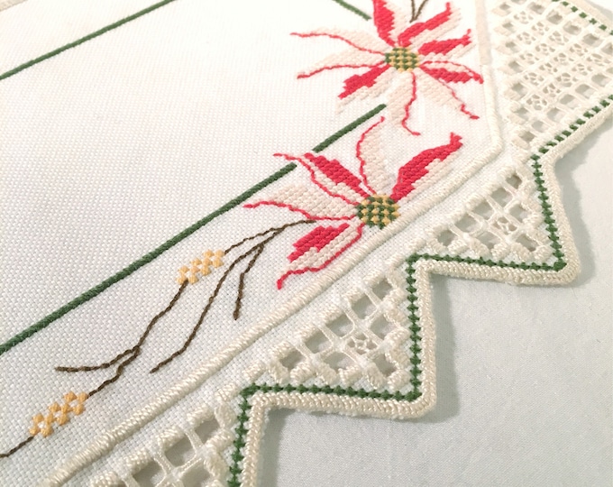 Beautiful Hardanger Embroidered Linen Table Runner.wedding - Etsy