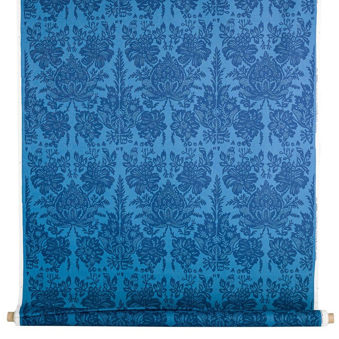 Scandinavian Blue Designer Fabric Almedahls Curtains Fabric for Sewing ...