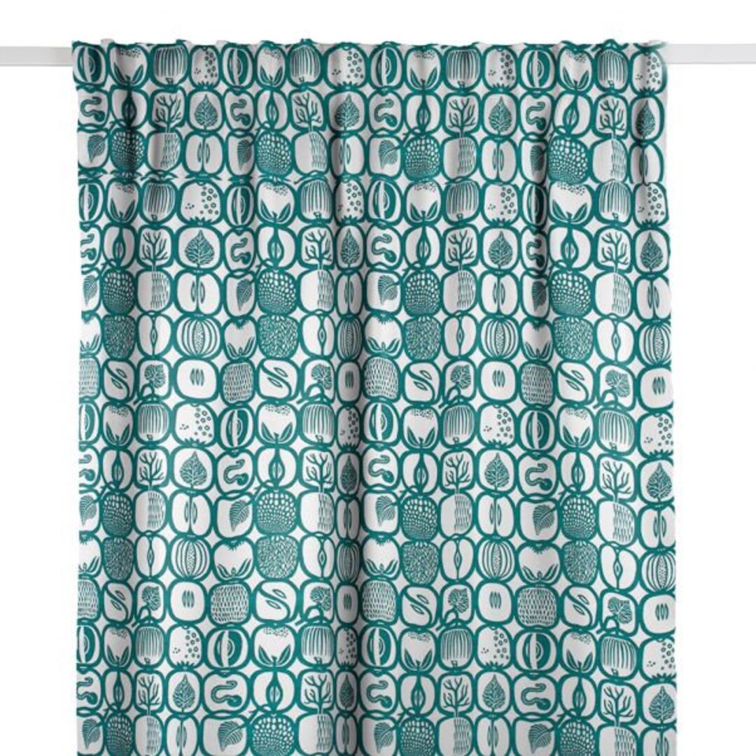 Vintage Stoff 60er Jahre Stoff Stig Lindberg Fruktlåda Vorhangstoff ...