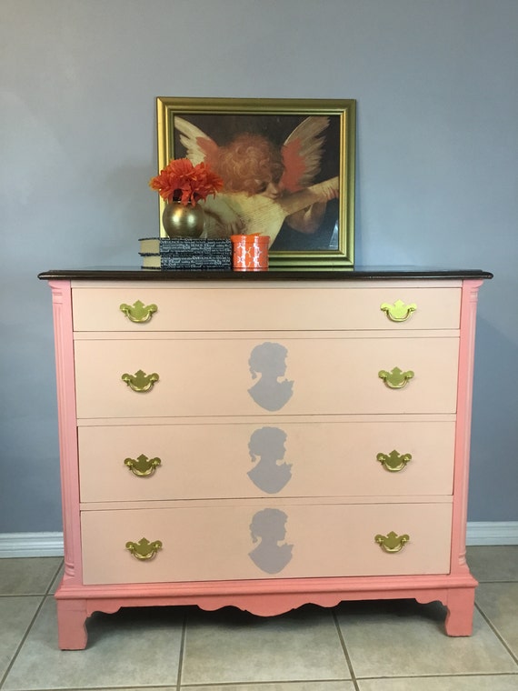 Sold Coral Chest of Drawers Dresser Example Custom Order Etsy UK