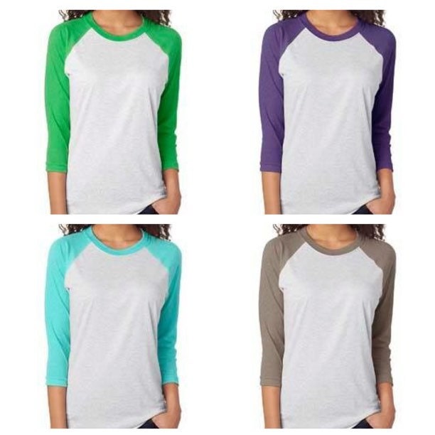 Monogrammed Raglan Shirt Baseball Tee - Embroidered Raglan ...