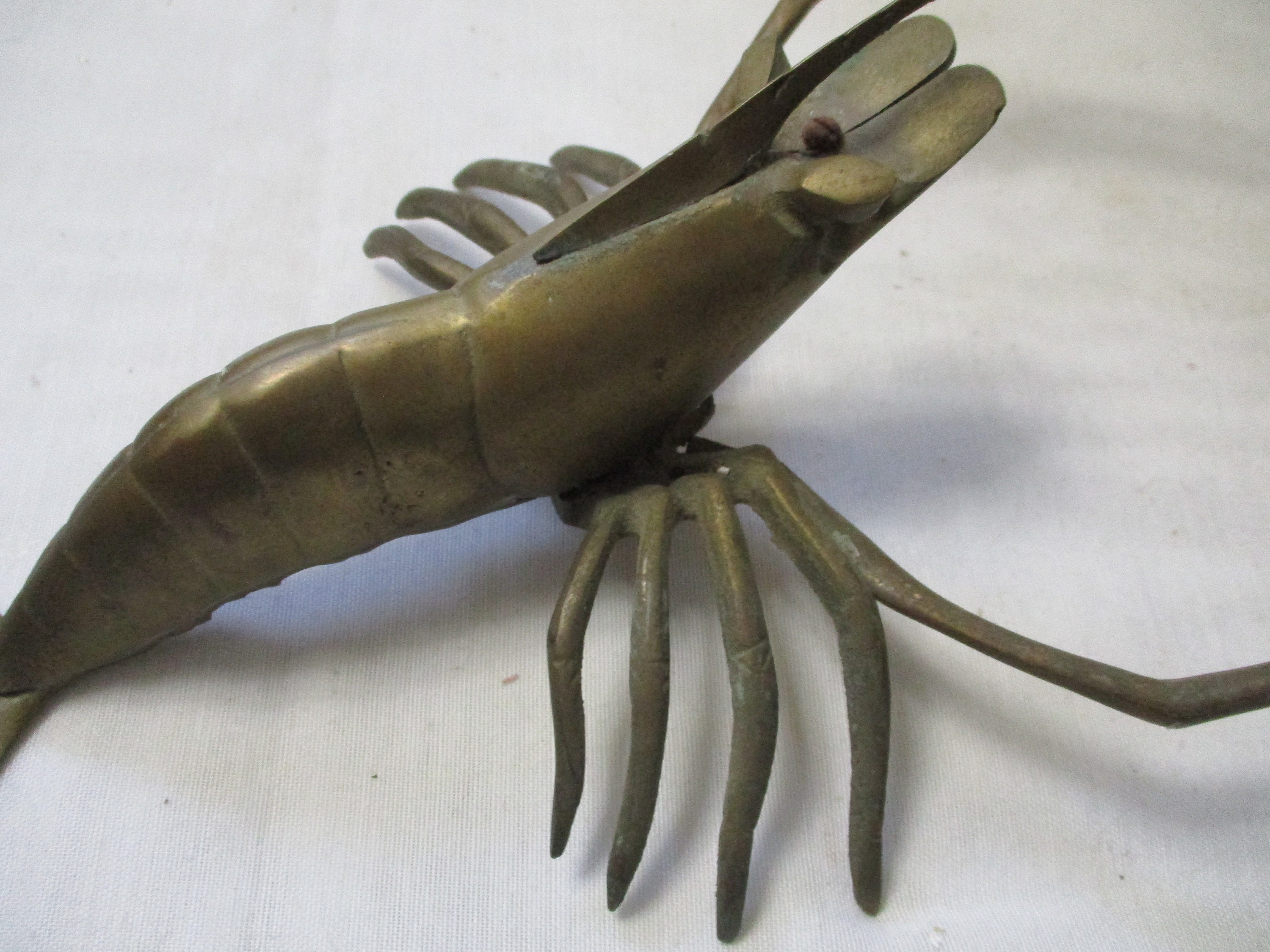 Solid Brass Lobster/ or Crawfish, Measures 11 1/4" Long X 6 1/2" X 3 ...
