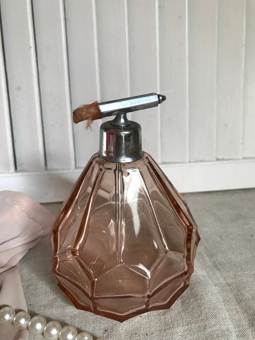 Vintage Pink Perfume Atomizer, Hollywood Regency, Cut Glass - Etsy