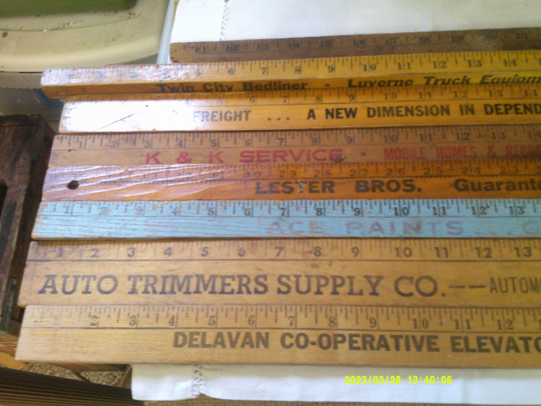 Vintage Wood Rulers. 36 Inch Rulers, Double Sided Rulers. 1 Ruler is ...
