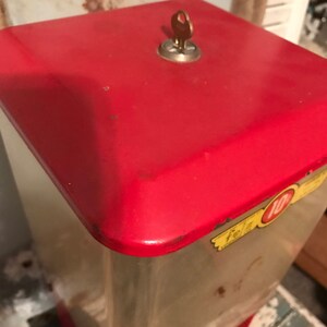 REDUCED Vintage Gum Ball Machine With KEY Ten Cents Folz Vending ...