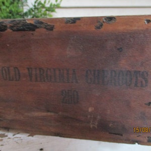 Antique Old Virginia Cheroots Wood Cigar Box From 1917. Decor in a Man ...