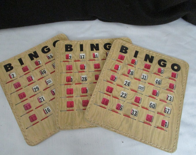 Vintage Bingo Cards, Slide Bingo Card, Stitched Edges. - Etsy