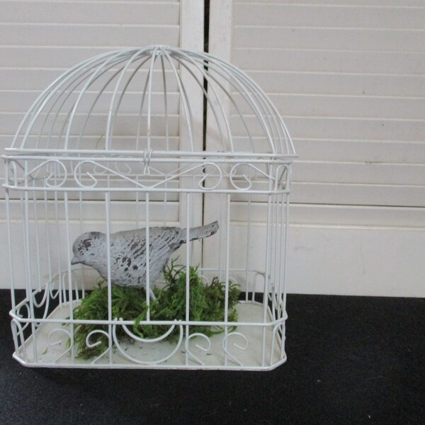 White Bird Cage - Etsy