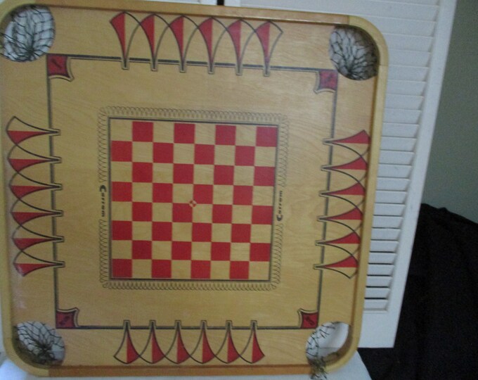 Carrom Board, Double Sided, 4 Net Pockets, Large Game Board, Great to ...