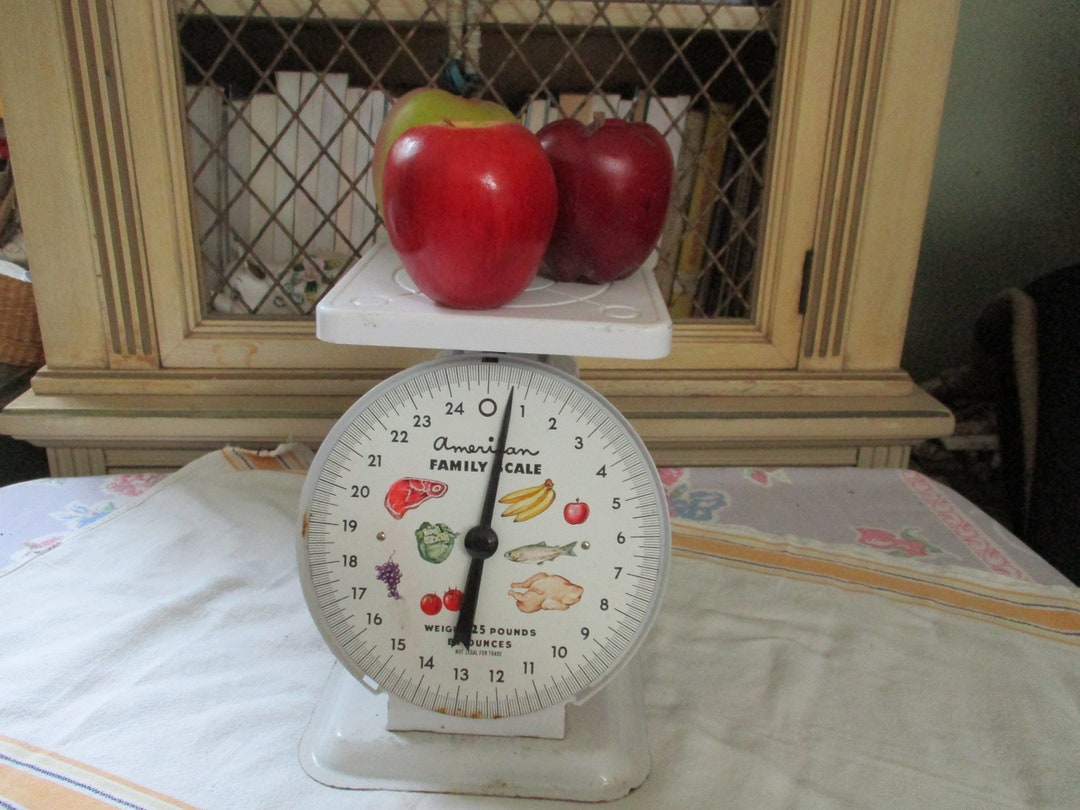 American Family Scales, Kitchen Scales, White Face Scales With Fruit ...