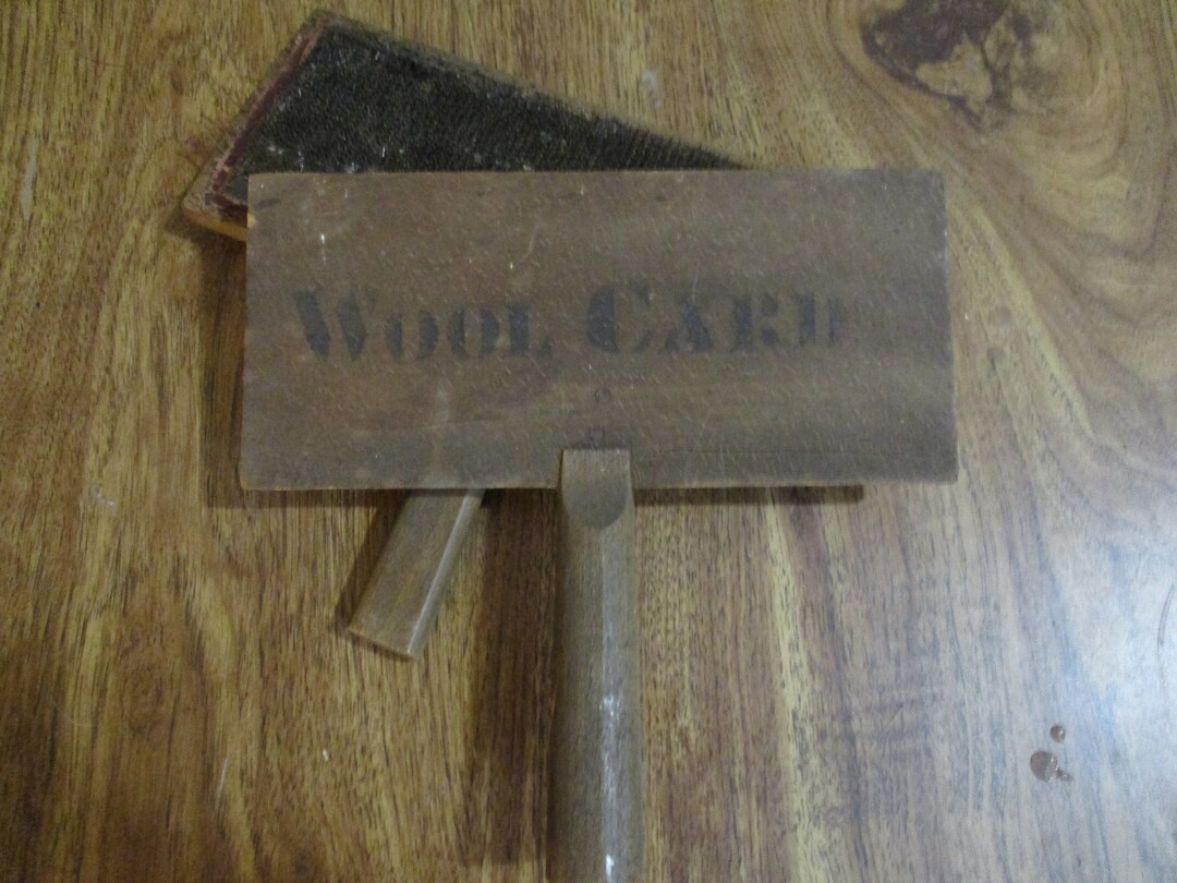 Antique Cotton Carding Brushes, Marked on One Brush, “the Genuine Old ...