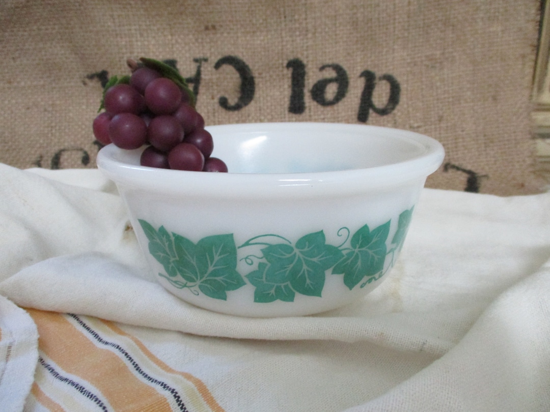 Anchor Hocking Ivy Mixing Bowl, 6 Inch Bowl, Lovely Little Vintage Bowl ...