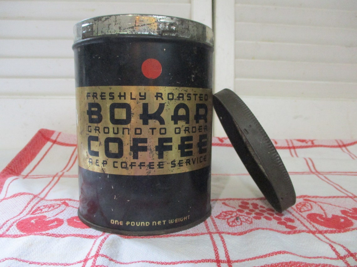 Bokar Coffee Can Vintage Coffee Can With Turn and Lift to - Etsy