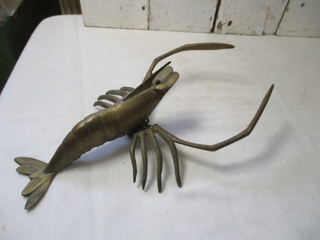 Solid Brass Lobster/ or Crawfish, Measures 11 1/4" Long X 6 1/2" X 3 ...