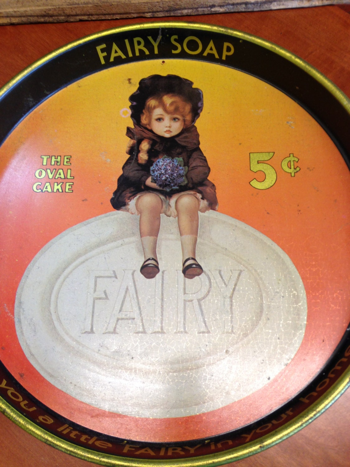 Vintage Fairy Soap Bar Tray Advertising Tray Metal Tray Home Decor ...